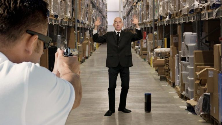 Tense Standoff: A Trembling Amazon Security Guard Isn’t Sure Whether To ...